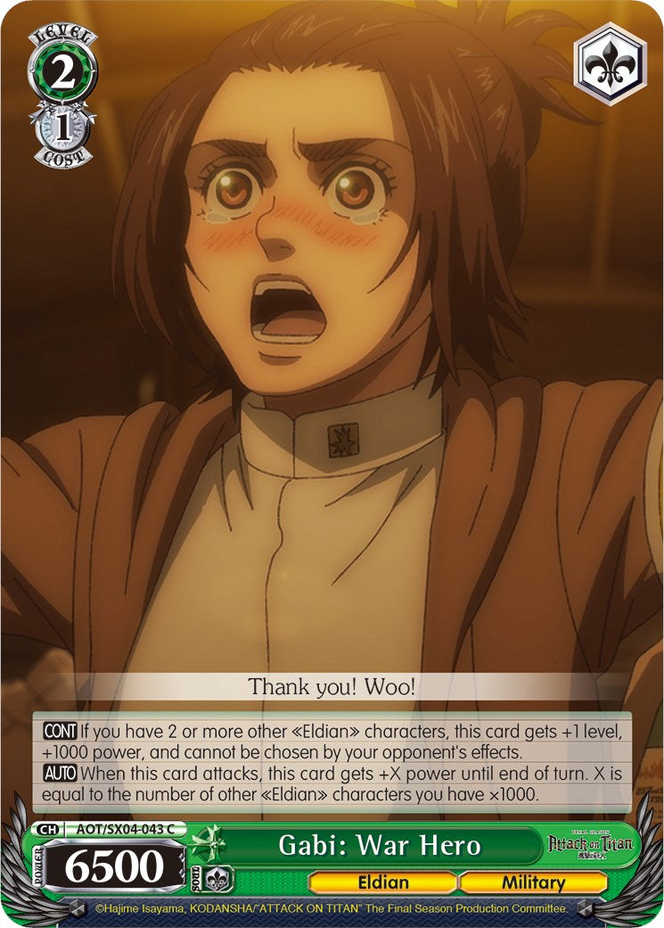 Gabi: War Hero (AOT/SX04-043 C) - Attack On Titan: Final Season