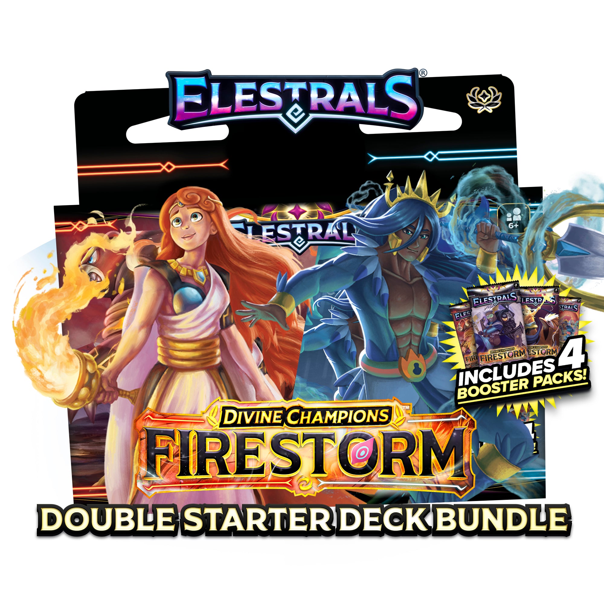 Elestrals: Firestorm Double Starter Deck Bundle - Hestia vs. Poseidon