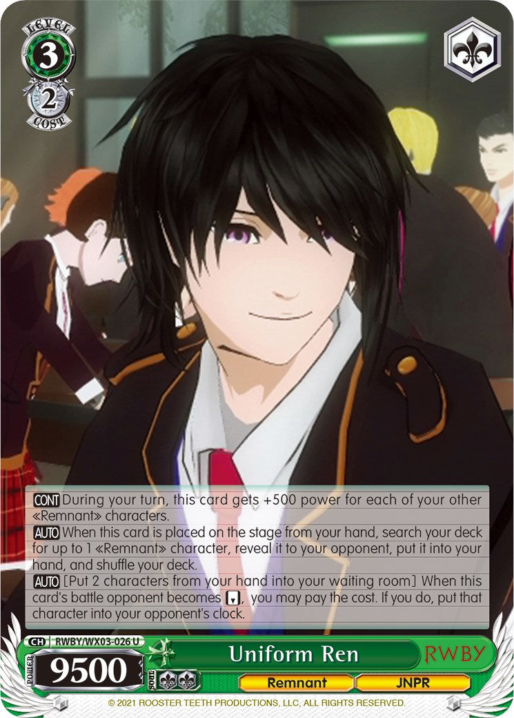 Uniform Ren (RWBY/WX03-026 U) - RWBY