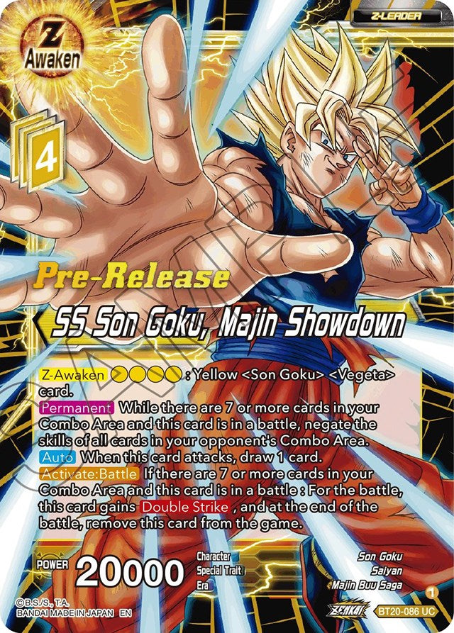 SS Son Goku, Majin Showdown (BT20-086) [Power Absorbed Prerelease Prom